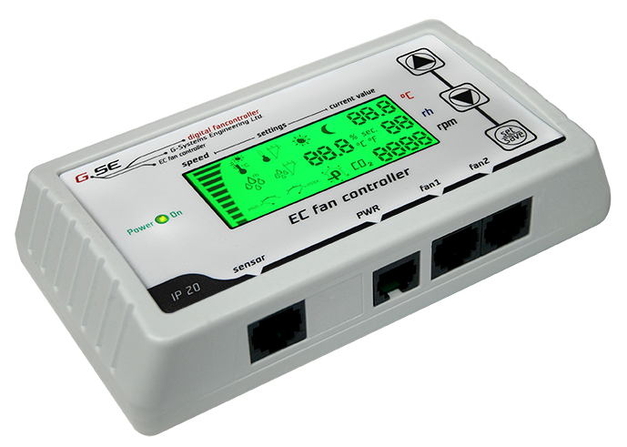 EC LCD fan controller (2fan) RJ45 | Growshopping EC LCD fan controller (2fan) RJ45 | Growshopping
