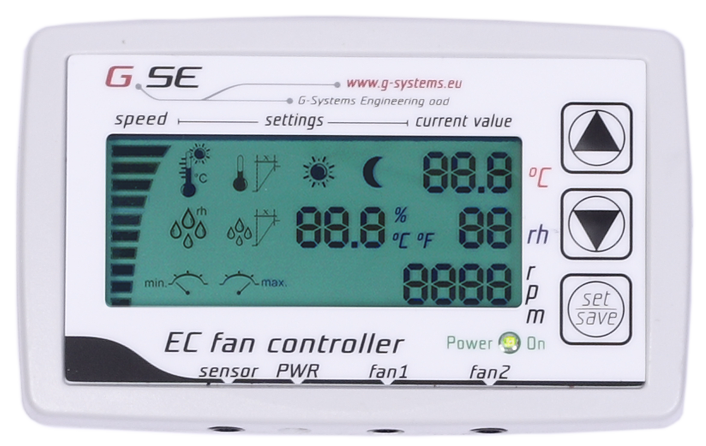 EC LCD fan controller (2fan) Stereo-Jack 3.5mm | Growshopping